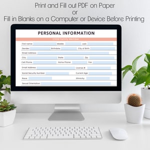 Emergency Binder Printable and Fillable, in Case of Emergency Printable ...