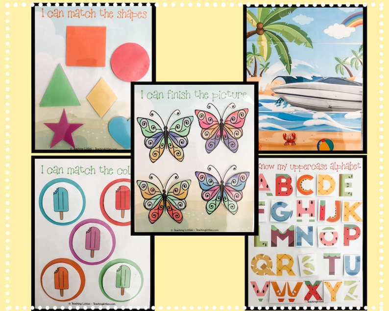 Busy Book Educational Activities Summer Toddler Preschool - Etsy