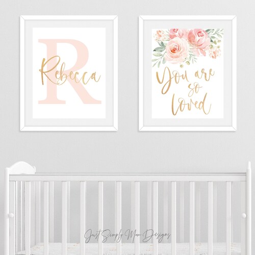 Printable Pink Nursery Wall Decor for Baby Girl Nursery - Etsy