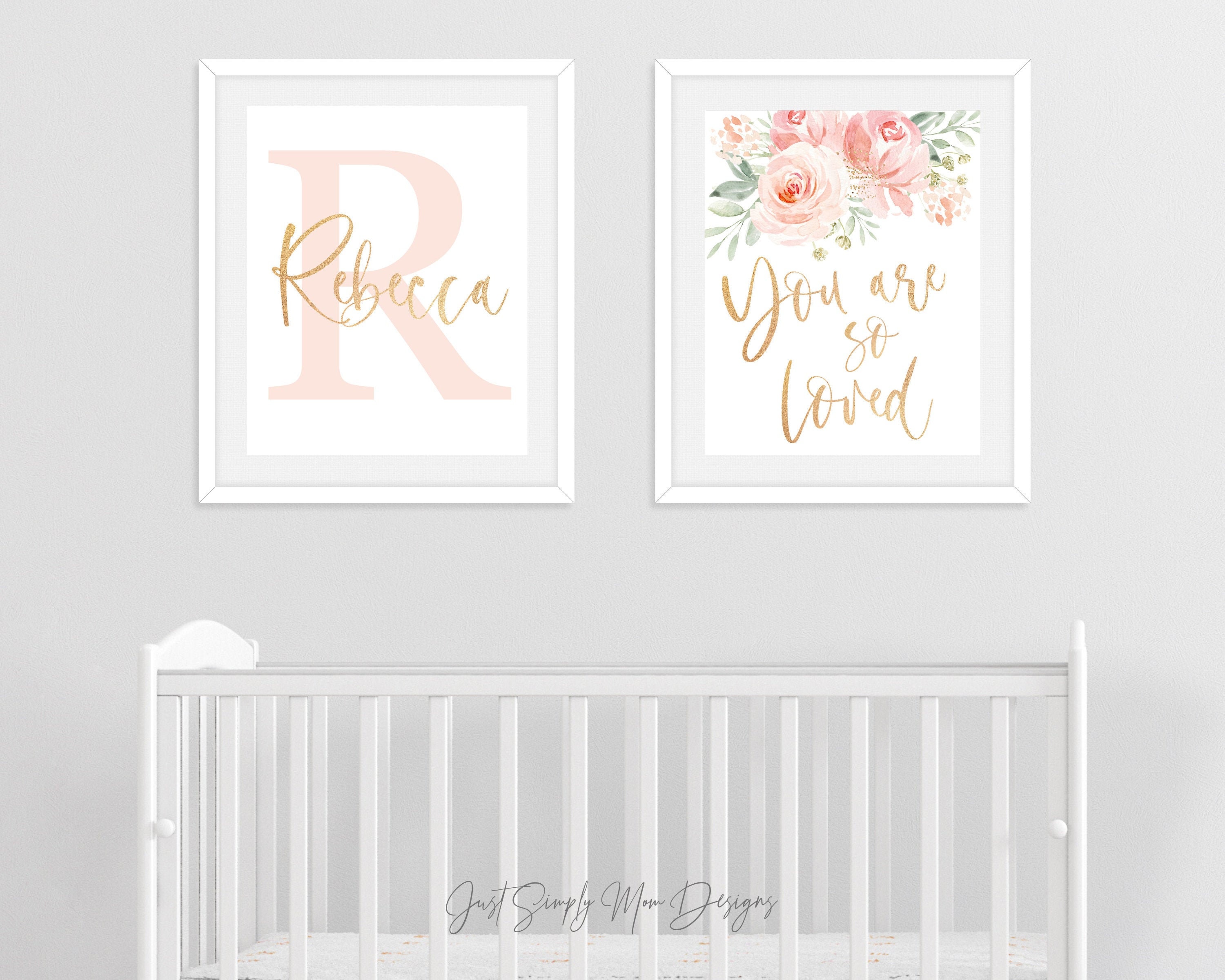 Printable Pink Nursery Wall Decor for Baby Girl Nursery - Etsy