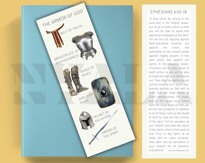 Armor of God Bookmarks - Etsy