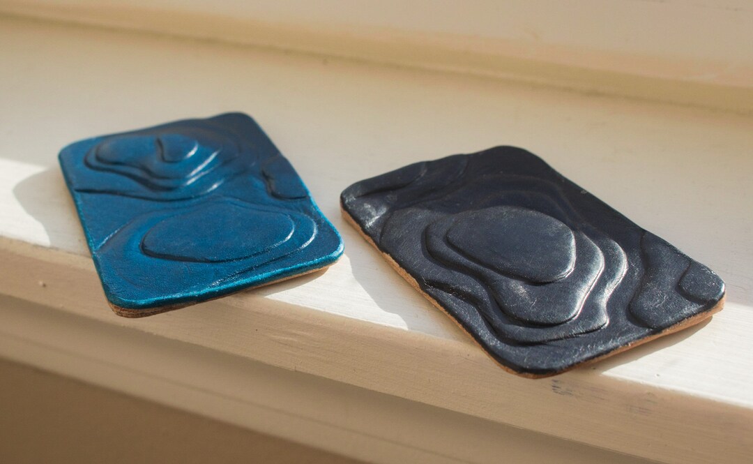 3D Topography Leather Fridge Magnet: Hiking, Camping Decor - Etsy