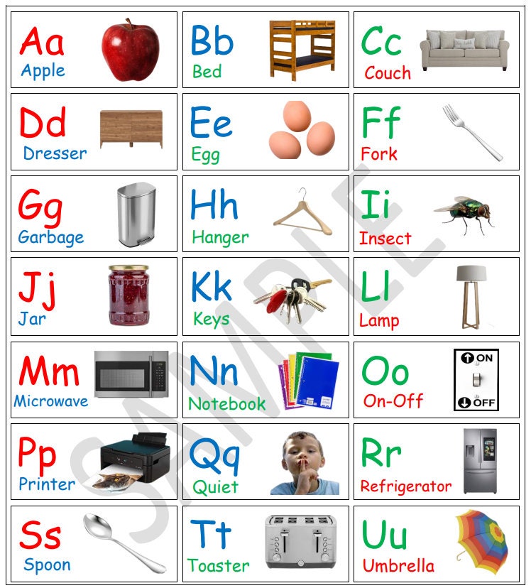 Around the House Alphabet - Etsy