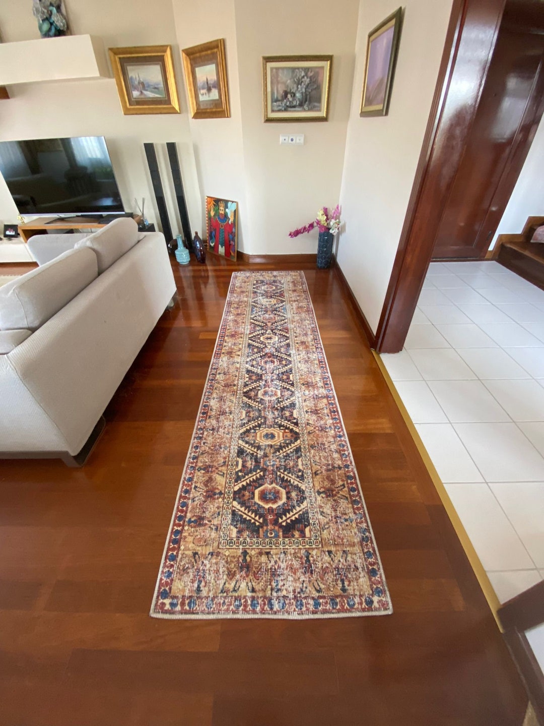 Turkish Runner Rug, Vintage Home Decor, Bohemian Rug, Runner Rug for ...