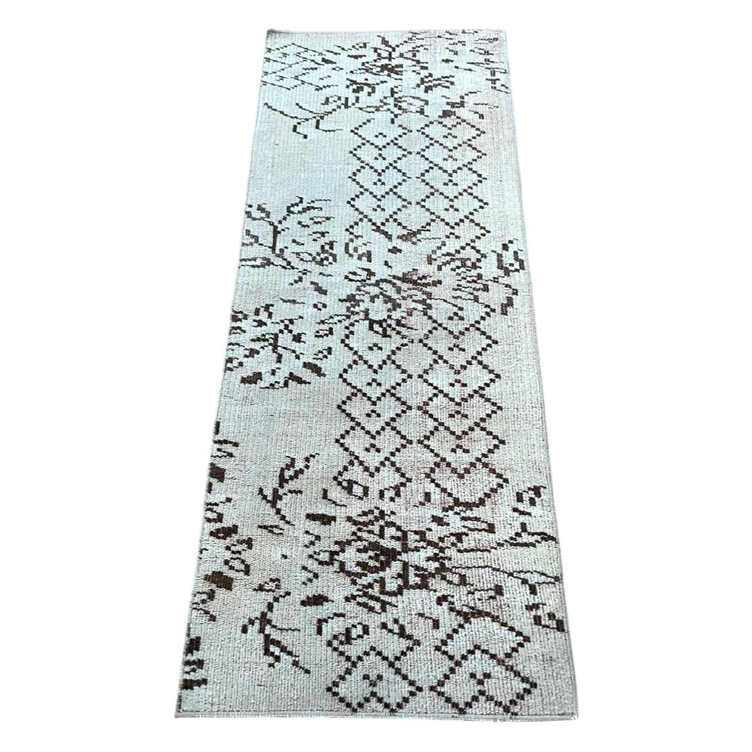 The Fading Garden Runner: 1.7x4.8 Ft Vintage Turkish Rug, A Study in ...