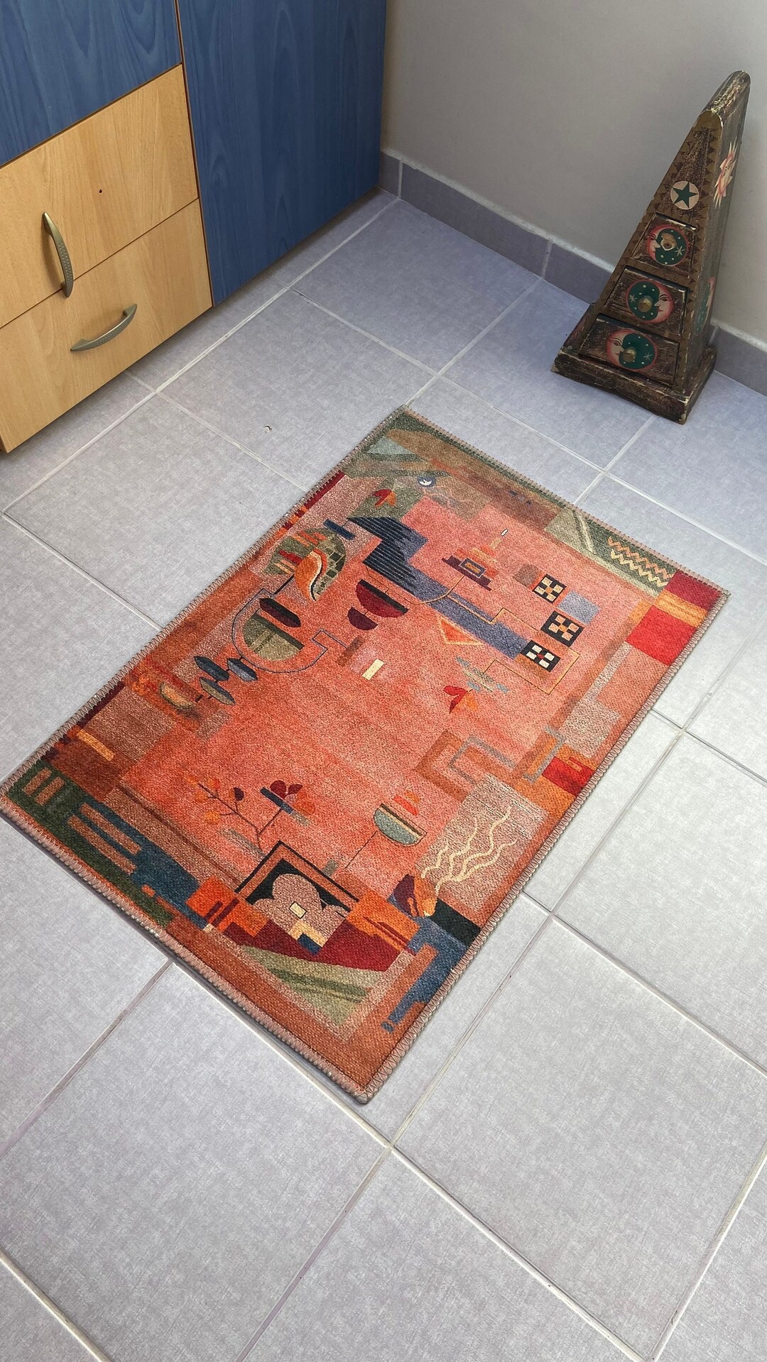 Modern Pattern Rug, 2x3 Kitchen Rug, 2x5 Hallway Runner Rug, Doormat ...