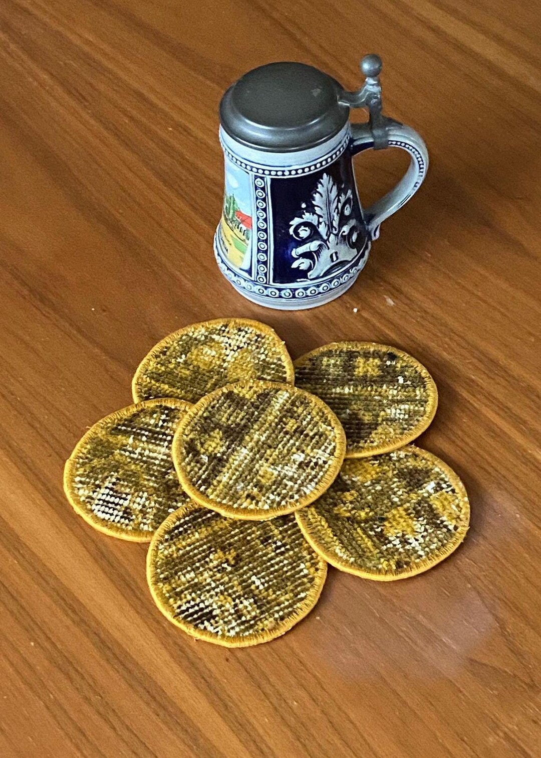 Carpet Coasters, Set of 6 Coaster, Coffee Pad, Table Coaster,washable ...