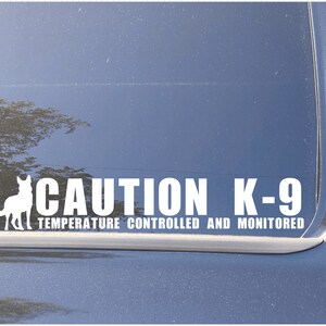 K9 Patrol Car Window Decal / Sticker / K-9 Police Dog / Caution ...
