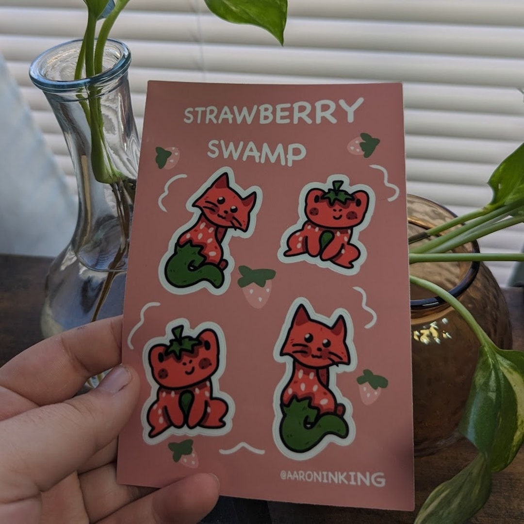 Strawberry Swamp Sticker Sheet - Etsy