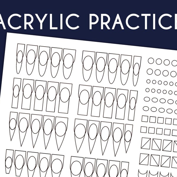 Acrylic Practice Sheet - Etsy