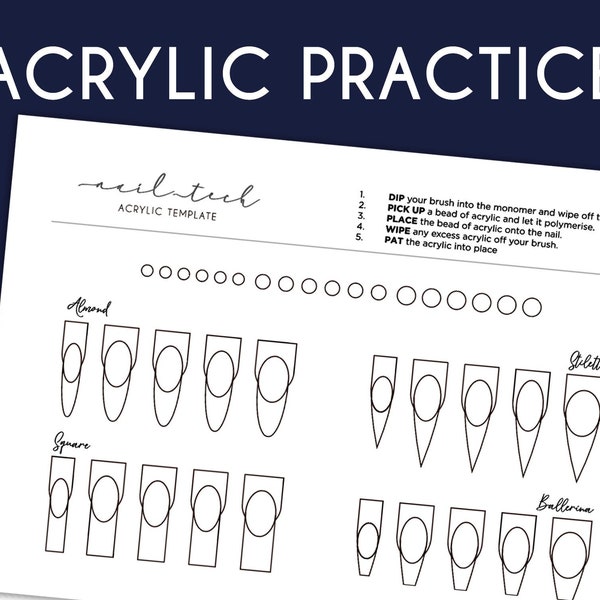 Nail Acrylic Application Sheet - Etsy