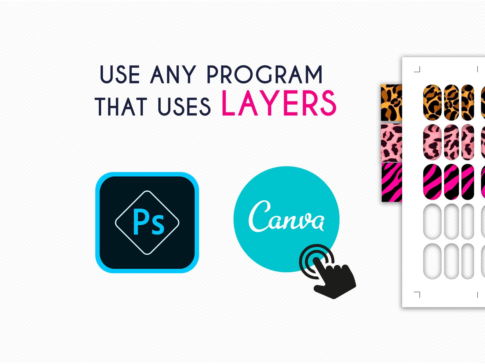 round-customizable-nail-template-x5-print-water-slide-decal-etsy