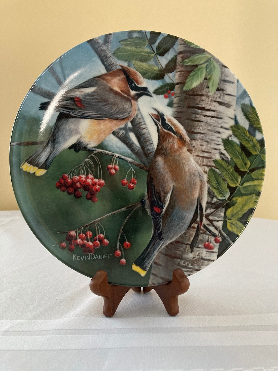 Kevin Knowles Decorative Plate - the Cedar Waxwing - Etsy