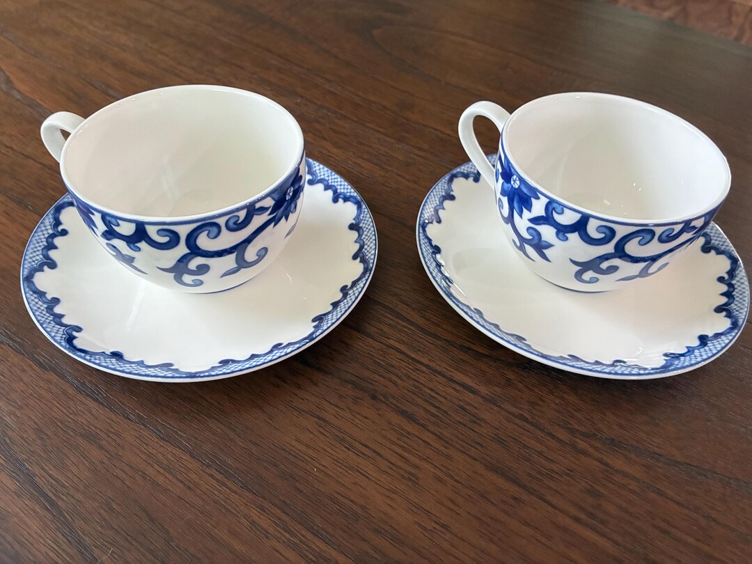 Ralph Lauren Set of Two Coffee Cups and Saucers - Etsy