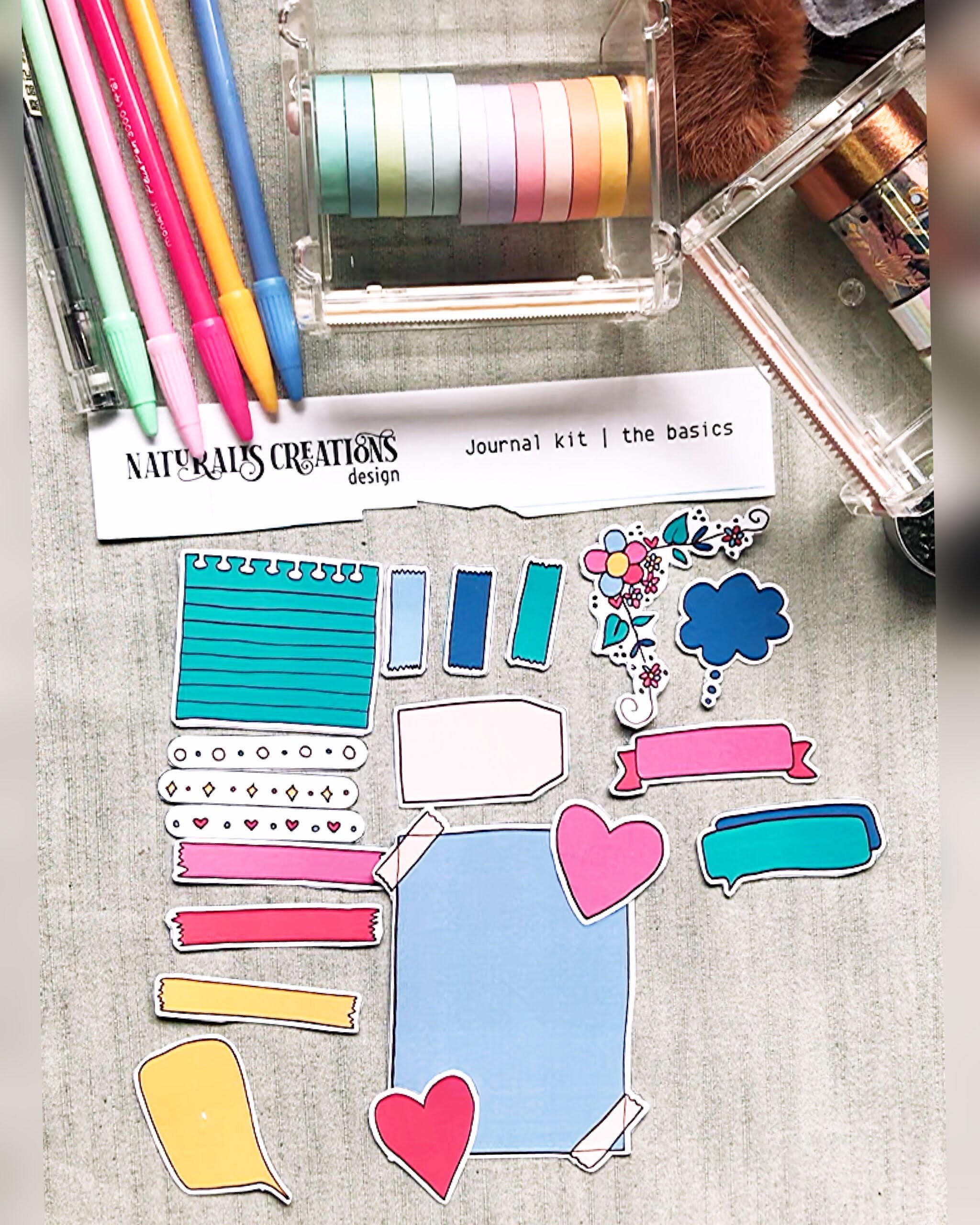 Aesthetic Sticker DIY Stickers Kit Sticker Sheet the Basics - Etsy