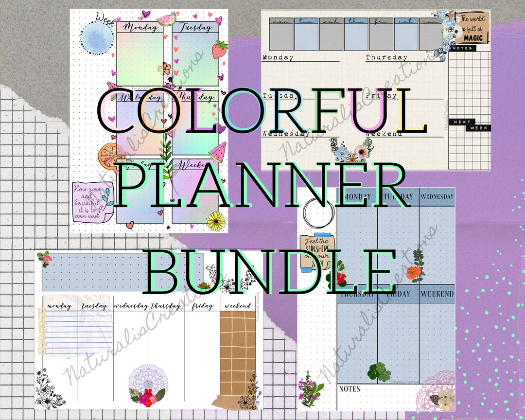 Planner Inserts DIY Planner Weekly Planner Bundle 2 - Etsy