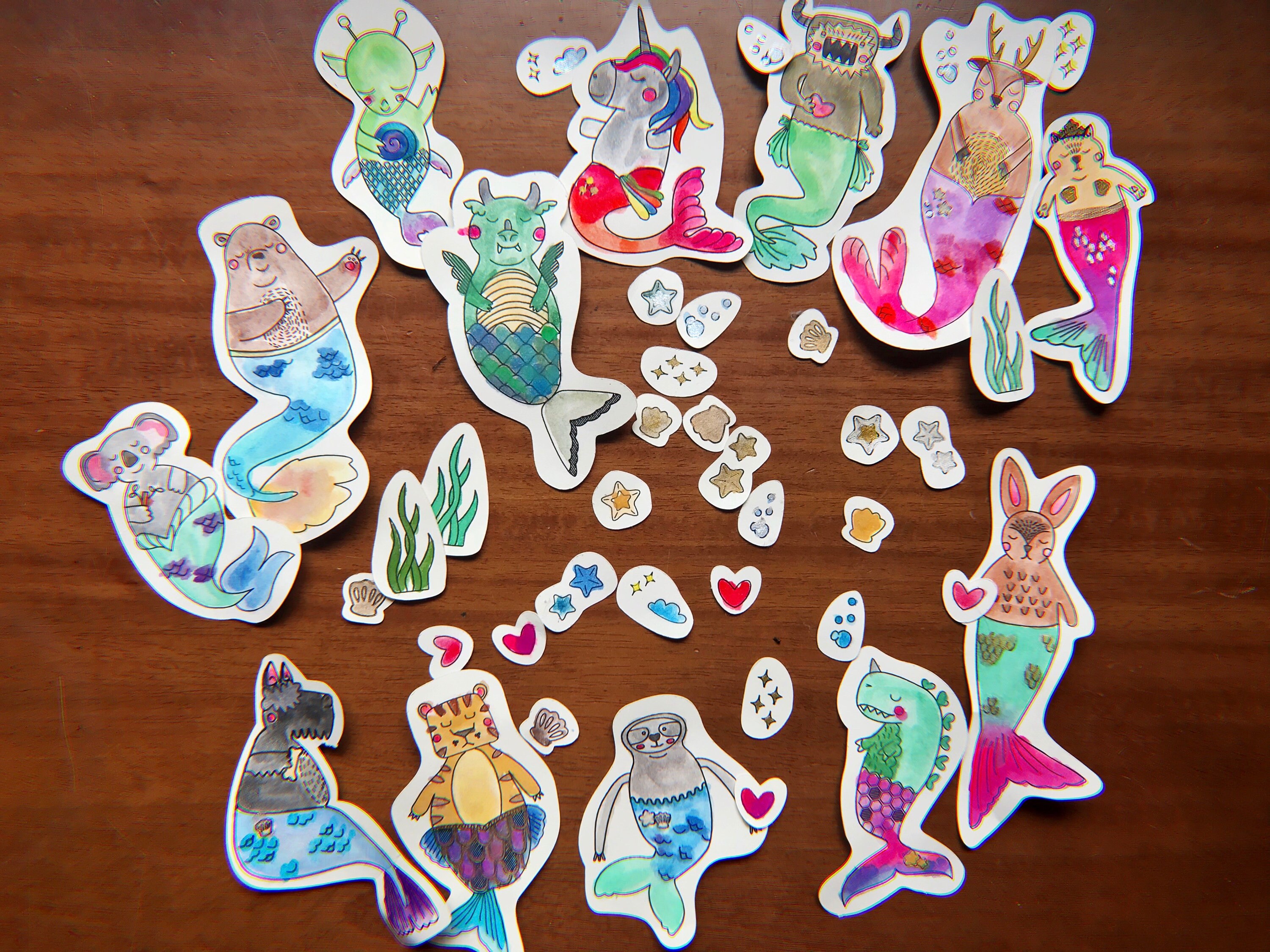 Single Line SVG Mermaid SVG Kit 2 - Etsy