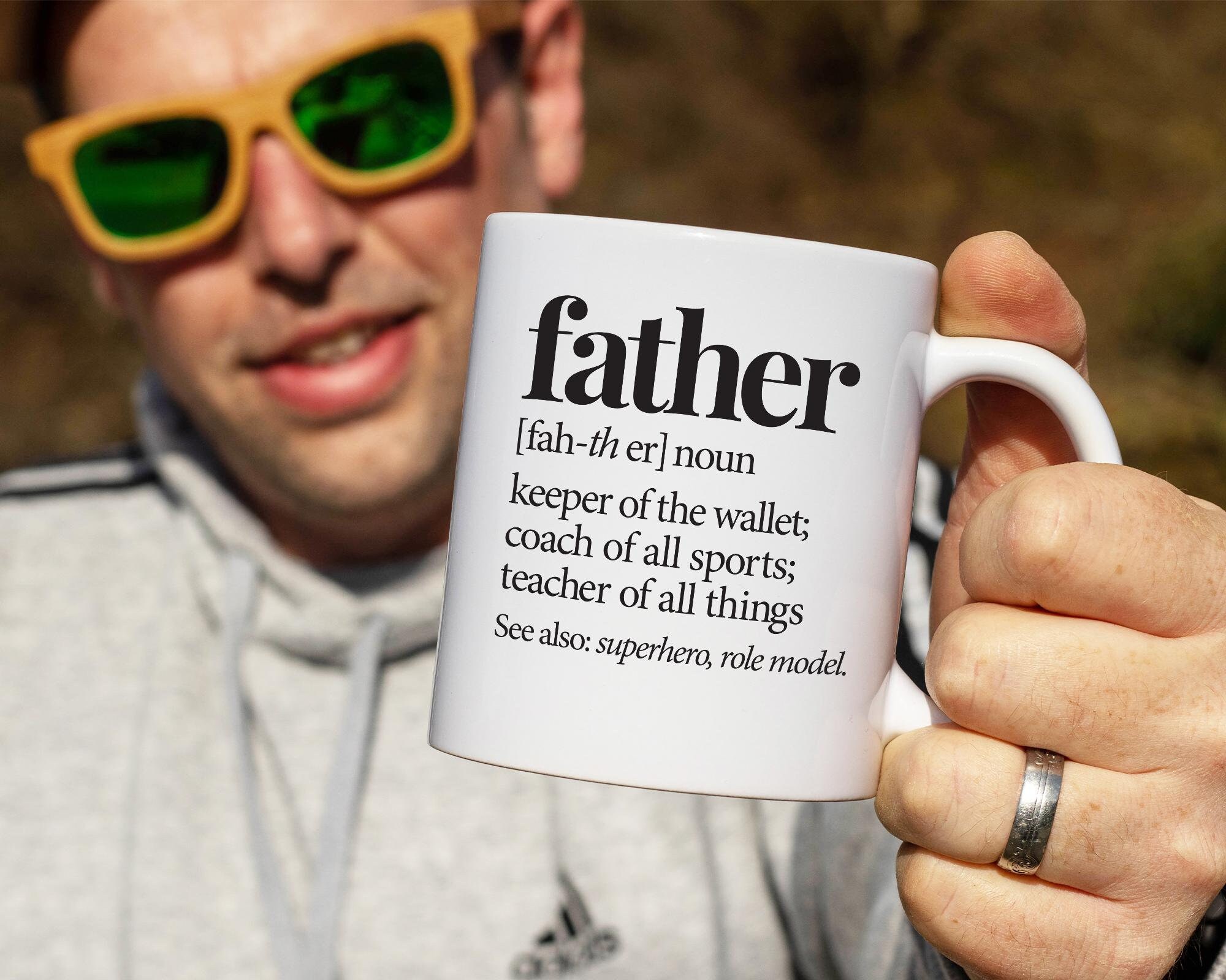 Father Def - White Mug - Fathers Day Gift From Daughter Son, Dad Coffee ...