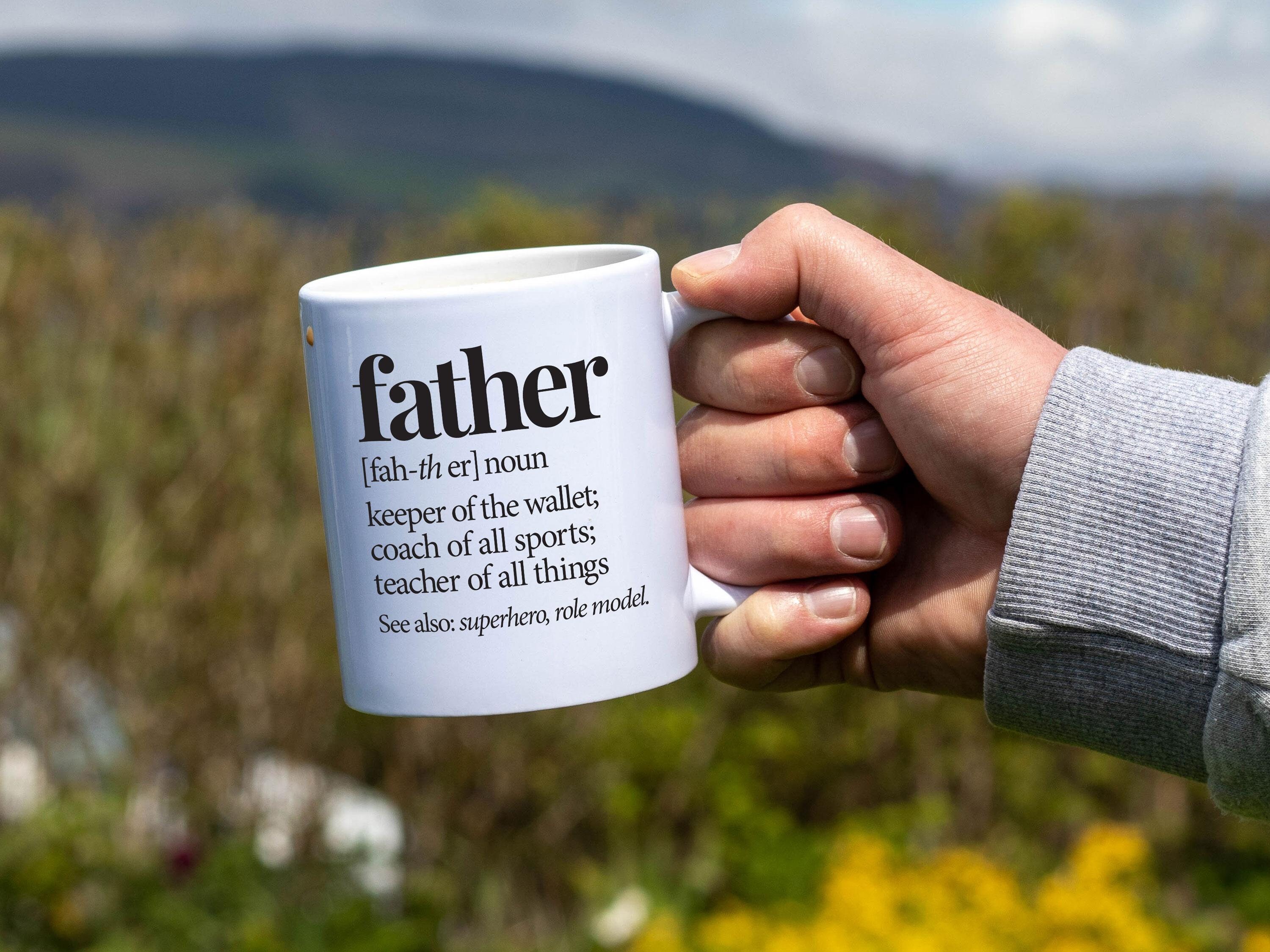 Father Def - White Mug - Fathers Day Gift From Daughter Son, Dad Coffee ...