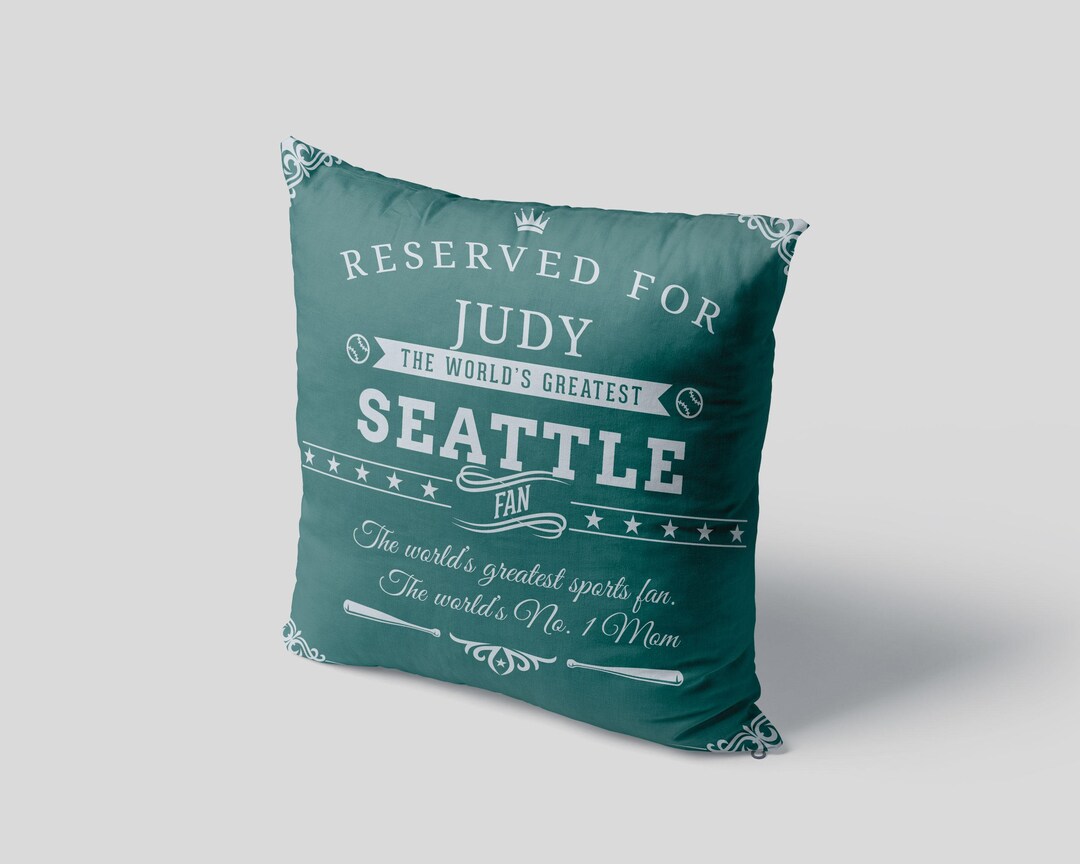 Personalized Seattle Baseball Fan Throw Pillow Case, Custom Sports Gift ...