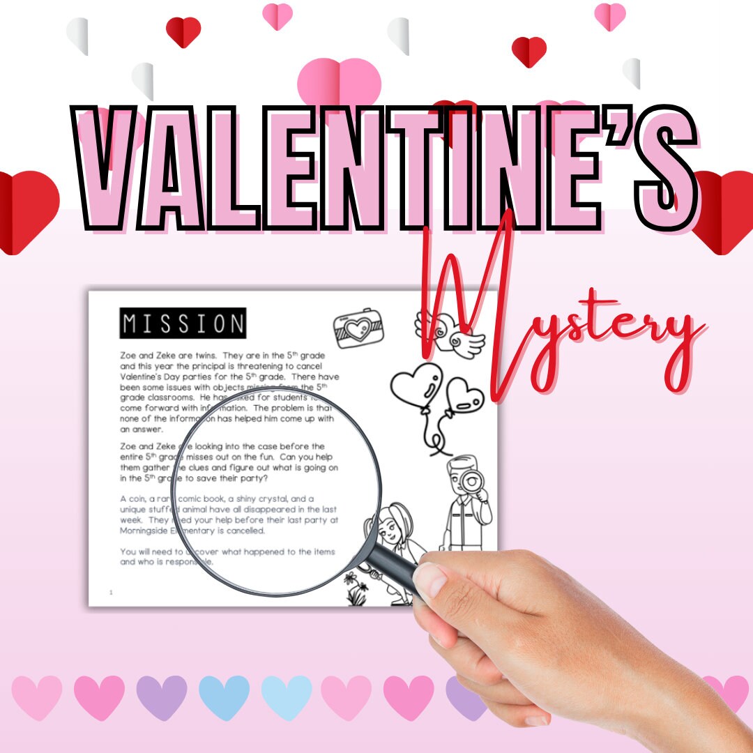 Save the Valentine's Day Party. Mystery. Printable Escape Room Style ...
