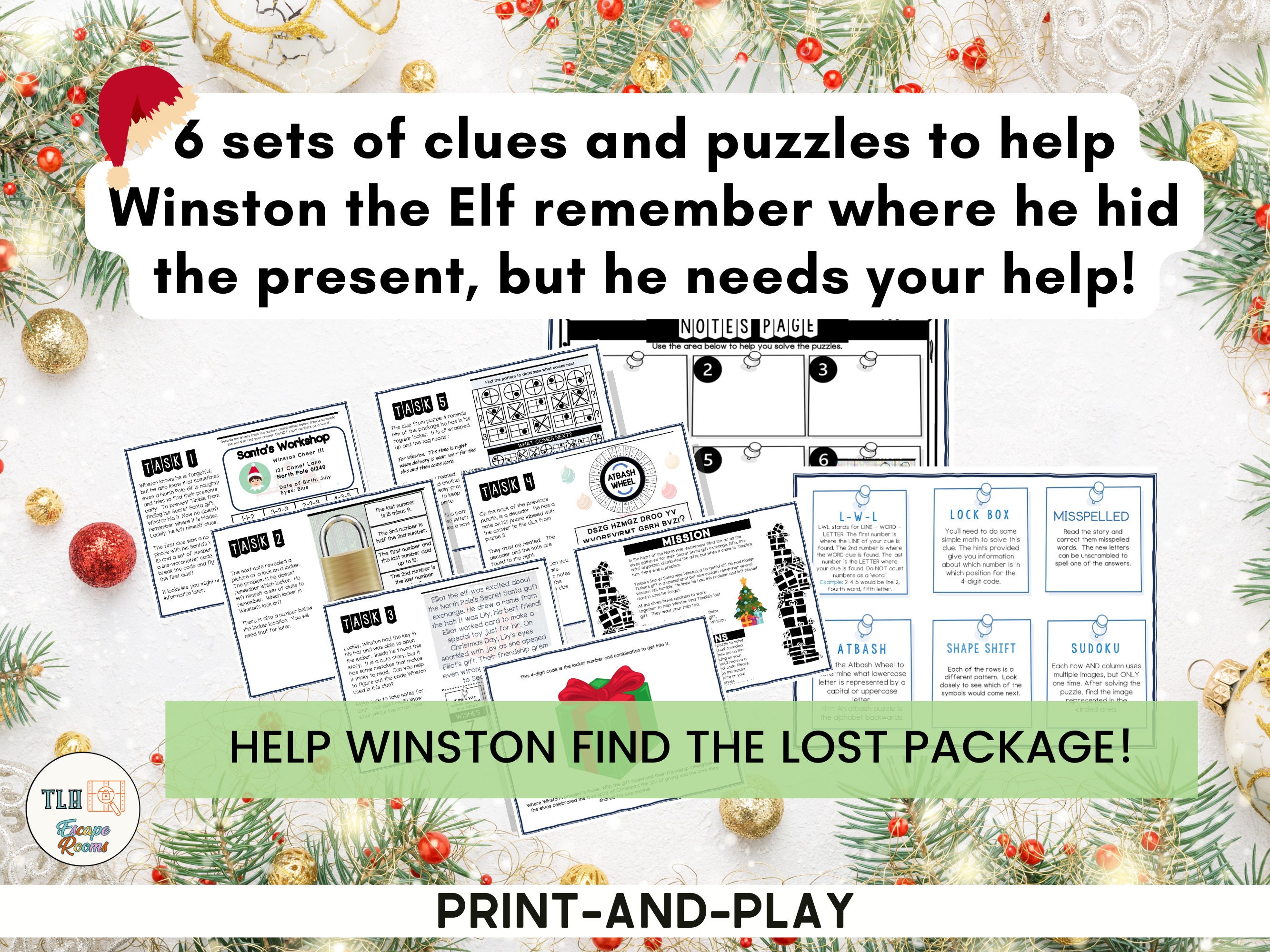 Secret Santa Surprise. an Elf Mystery. Escape Room. - Etsy