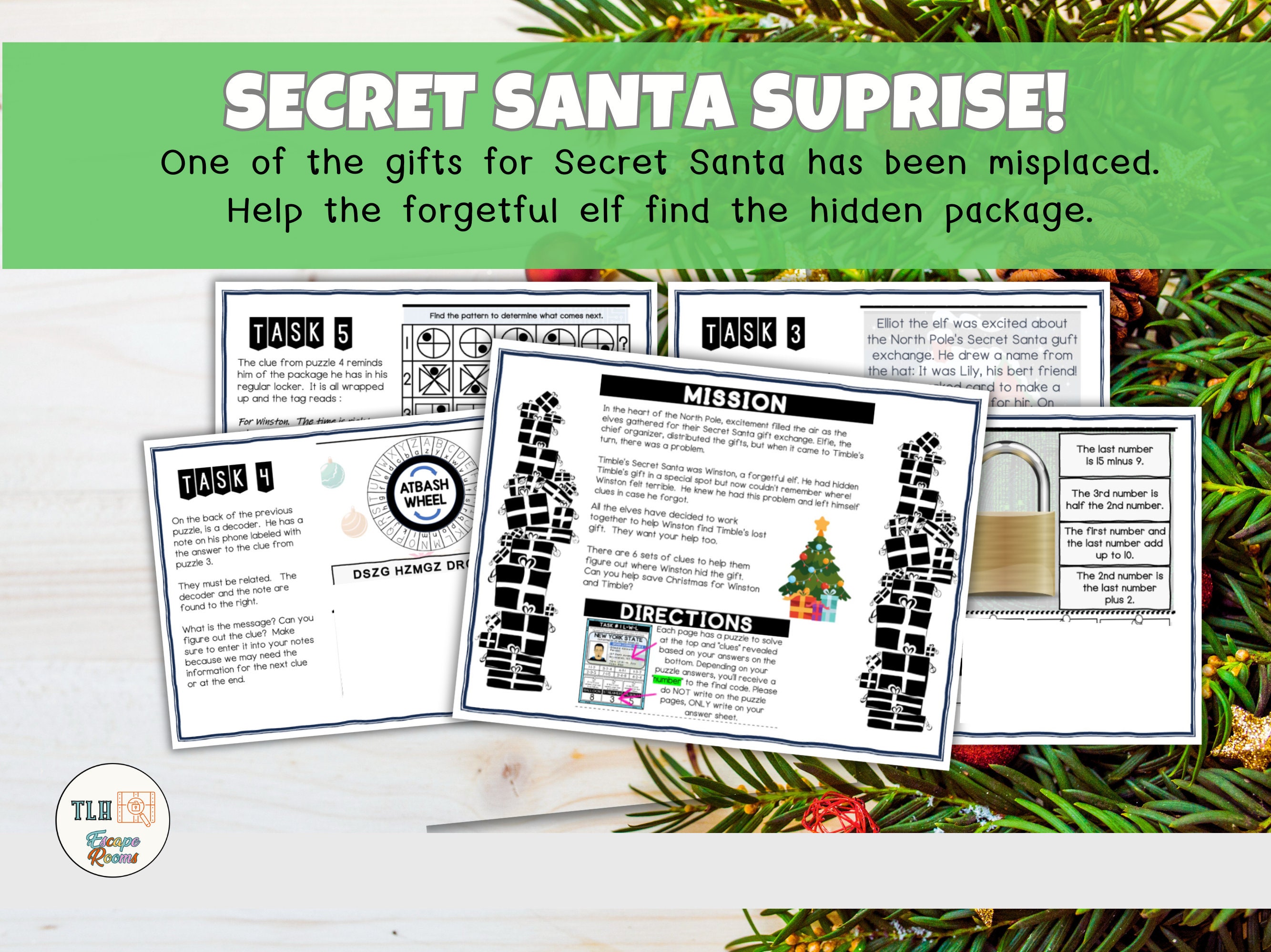 Secret Santa Surprise. an Elf Mystery. Escape Room. - Etsy