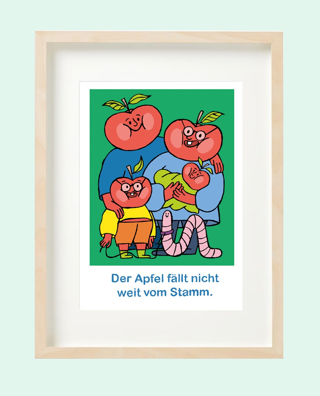 Proverb "the Apple Does Not Fall Far From the Trunk" - Etsy