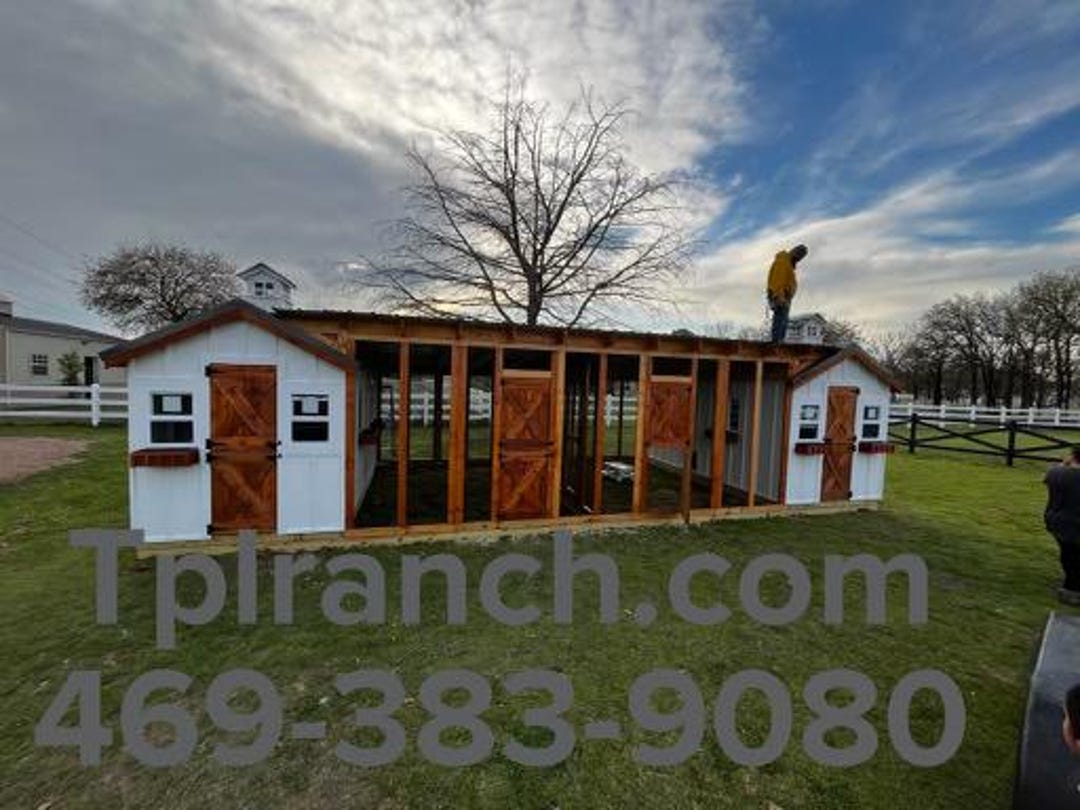 Texas Style Chicken Coop W/ Bistro Style Run - Etsy