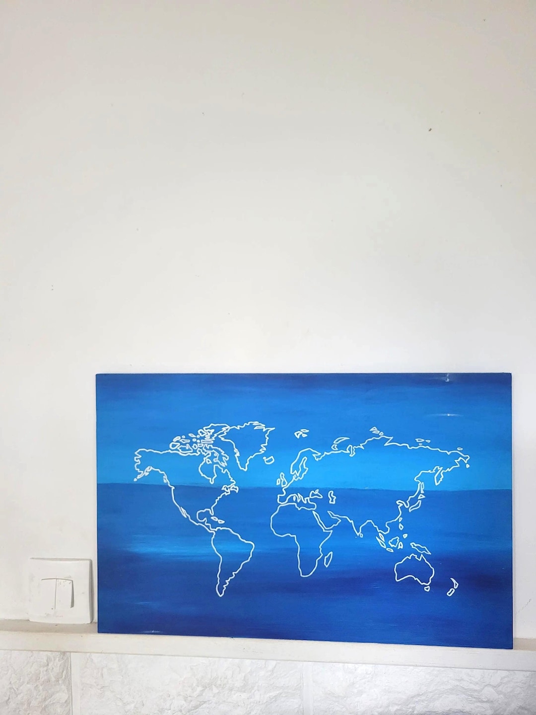 World Map Painting - Etsy UK