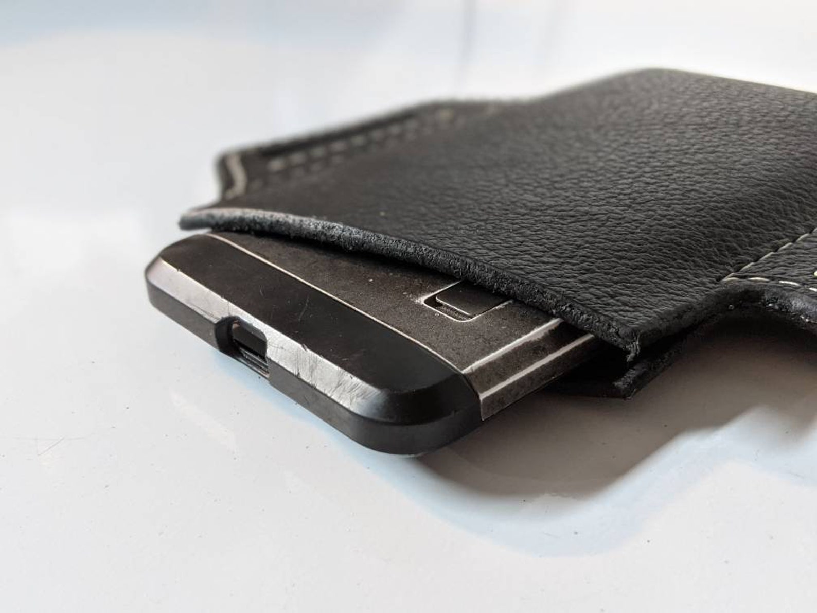 Slanted Leather Phone Holster Leather Phone Case With Belt - Etsy