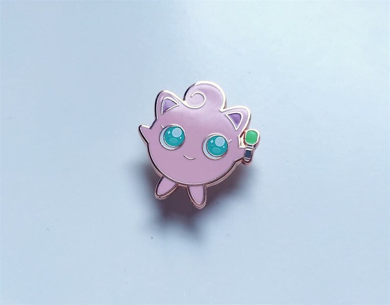 Cute Pink Little Singing Pocket Monster Enamel Pin - Etsy