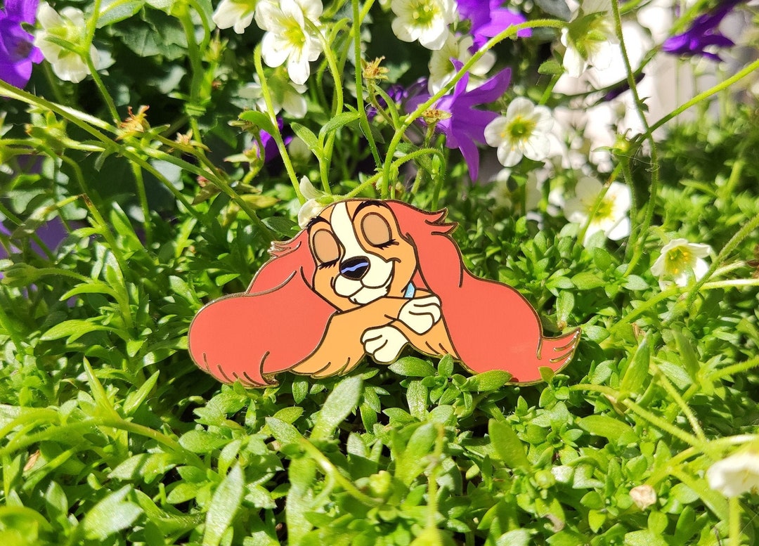 Lady and the Tramp Sleeping Enamel Fantasy Pin - Etsy