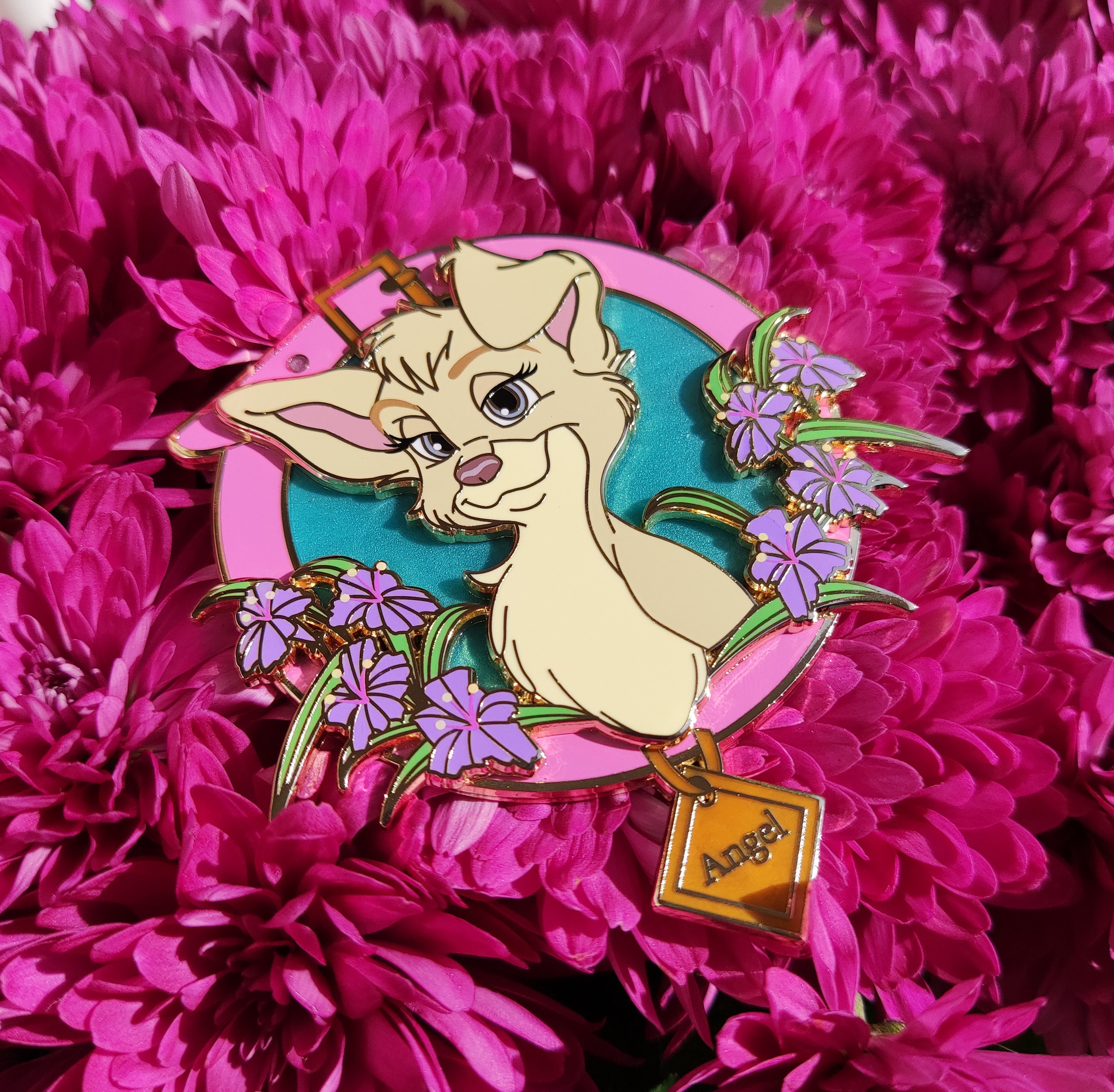 Angel Scamp Lady and the Tramp Portrait Dog Enamel Fantasy Pin - Etsy