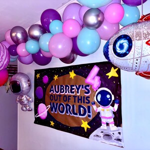 Out of This World Space Theme Birthday Banner - Etsy