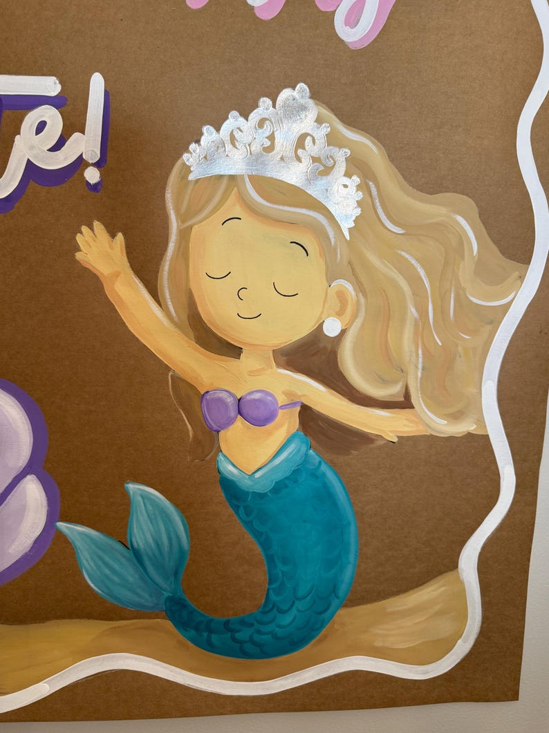 Custom Hand-painted Banner – Made to Order, Unique and Personal-mermaid ...