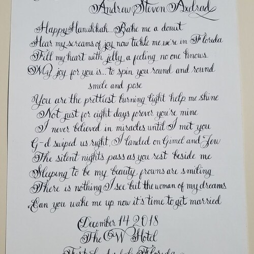 Handwriting Service Handwritten Letter Calligraphy Service - Etsy