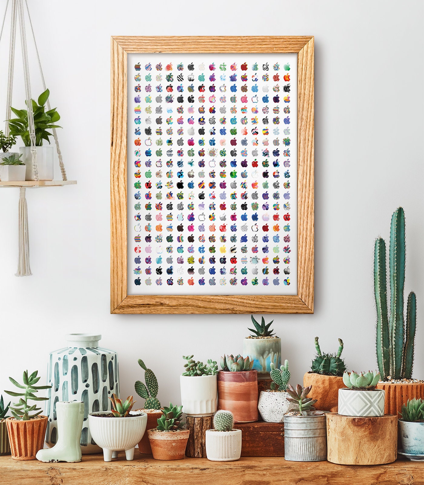 Apple Event Logos Print, Apple Brand Logos, Colorful Apple Logos, Set ...