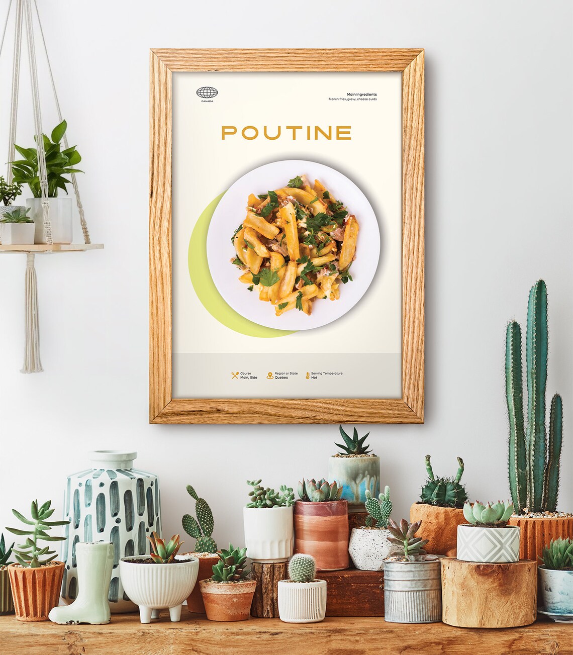 Poutine Poster Midcentury Poutine Print Food Wall Art Food | Etsy