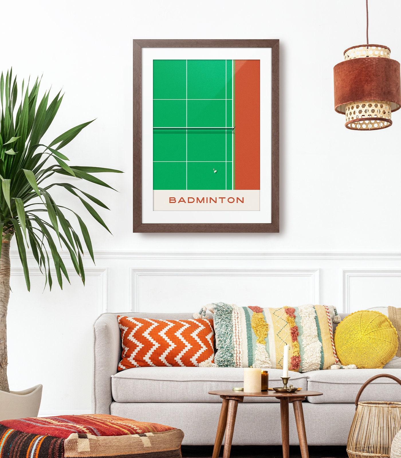 Midcentury Badminton Print, Midcentury Sport Print, Badminton Wall Art ...