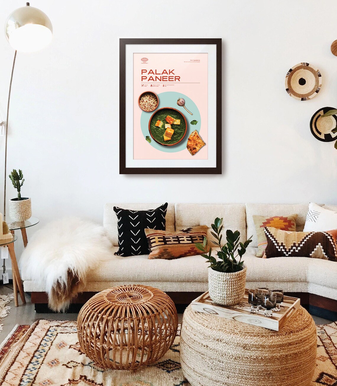Palak Paneer Poster, Midcentury Palak Paneer Print, Food Wall Art, Food ...