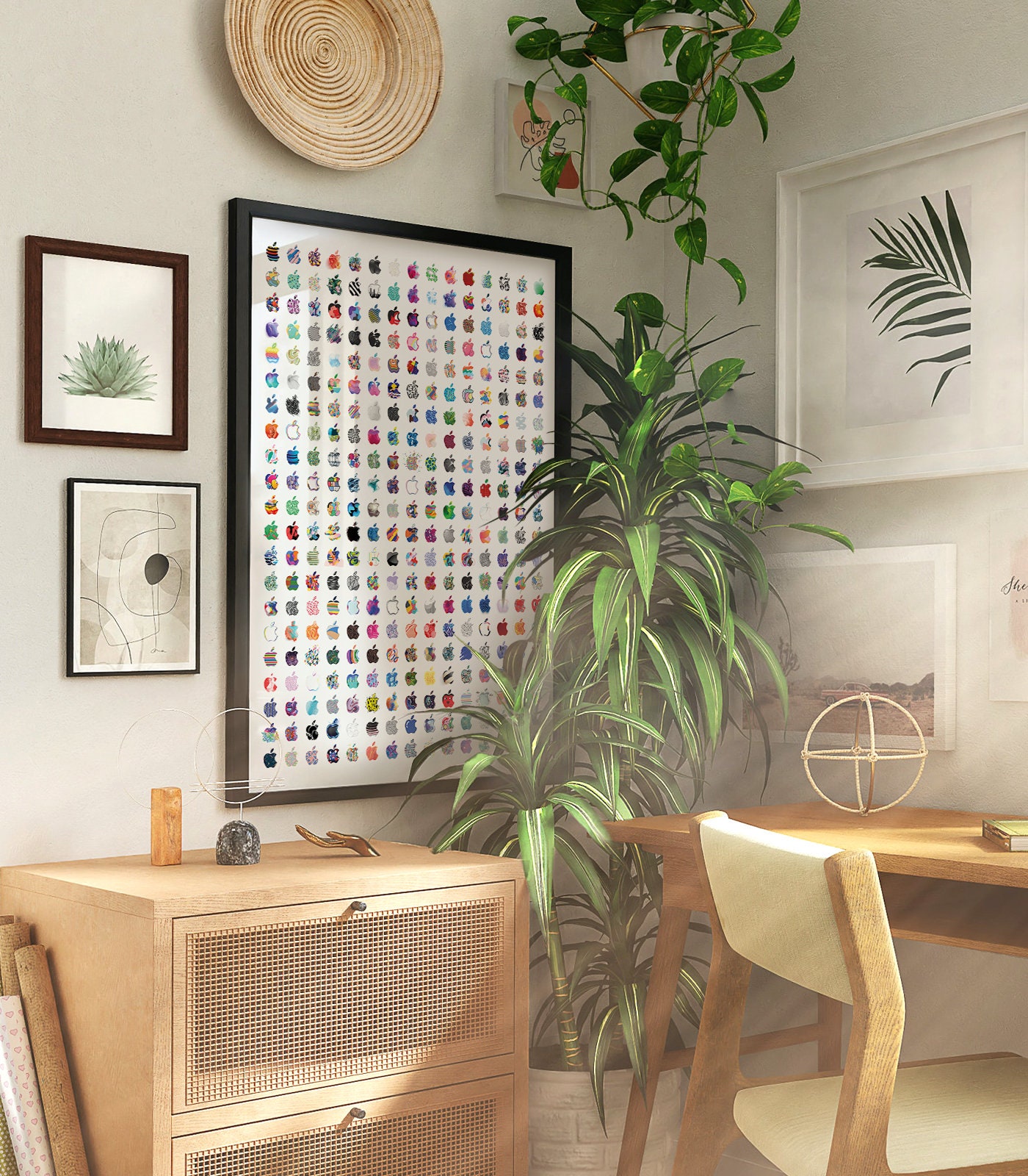 Apple Event Logos Print, Apple Brand Logos, Colorful Apple Logos, Set ...