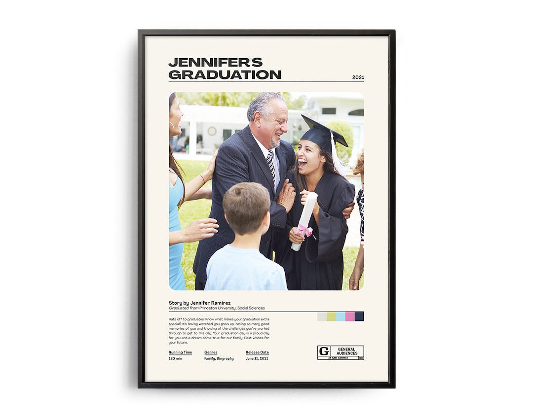 Custom Graduation Movie Poster, Retro Art Print - Etsy