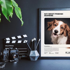 Custom Movie Style Dog Poster Minimal Movie Gift Print Retro | Etsy