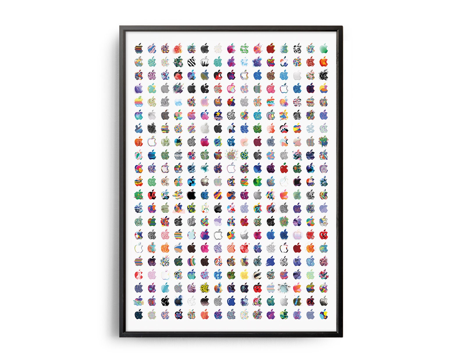Apple Event Logos Print, Colorful Brand History Poster - Etsy