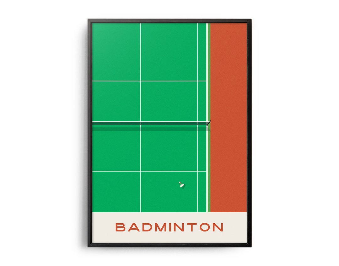 Midcentury Badminton Print, Midcentury Sport Print, Badminton Wall Art ...