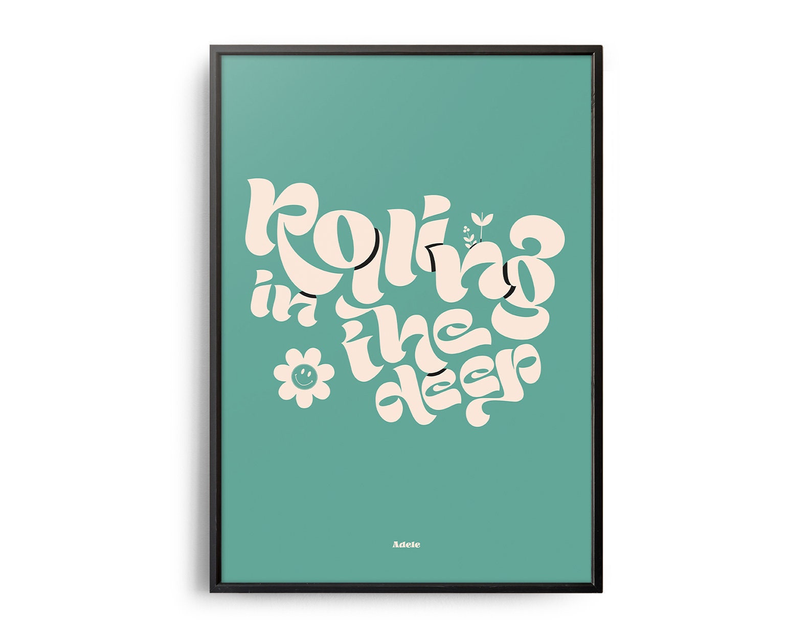 Adele Rolling In The Deep Music Lyric Print, Music Album Poster, Music ...