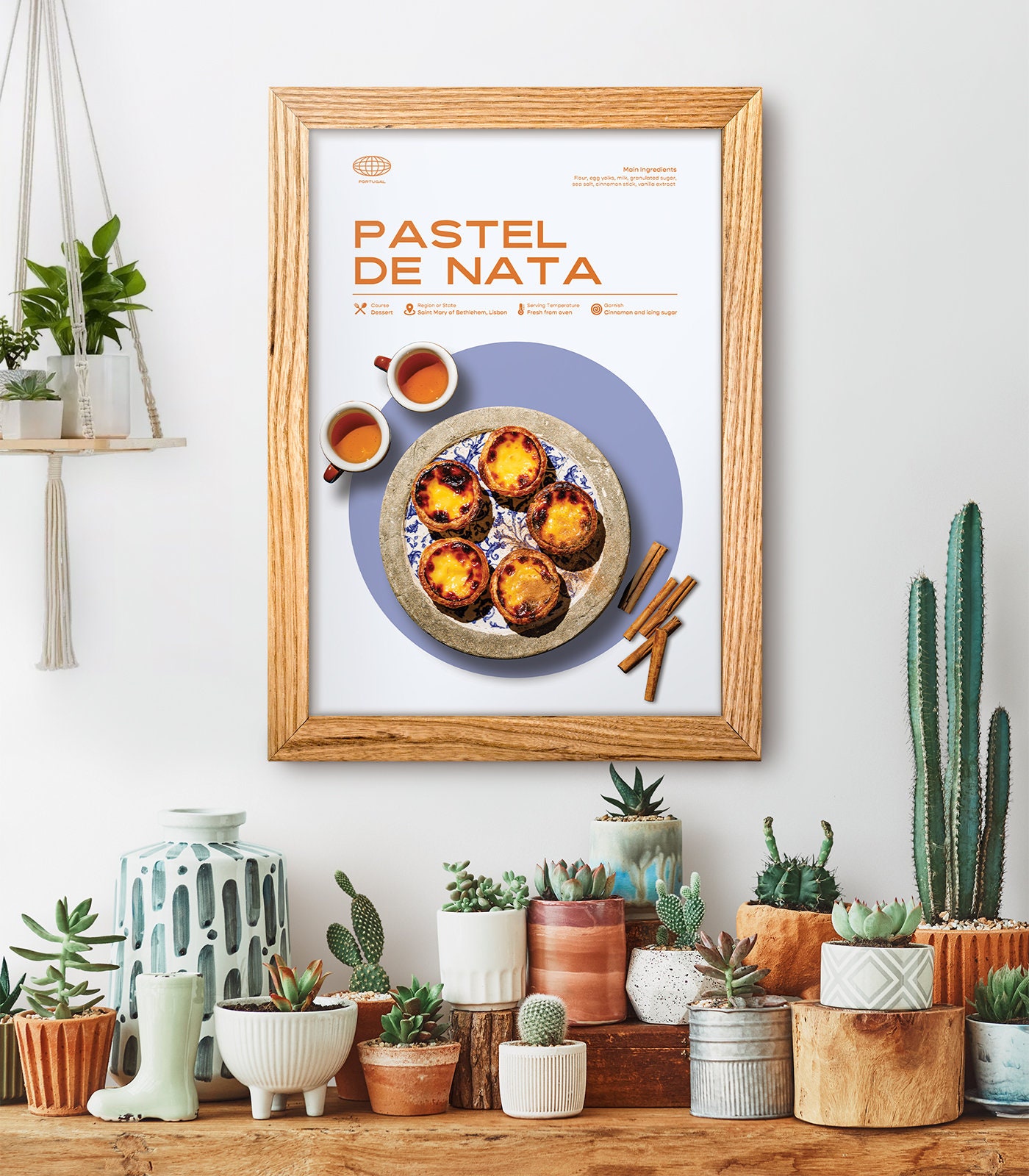 Pastel De Nata Print, Mid-century Modern Food Poster - Etsy UK