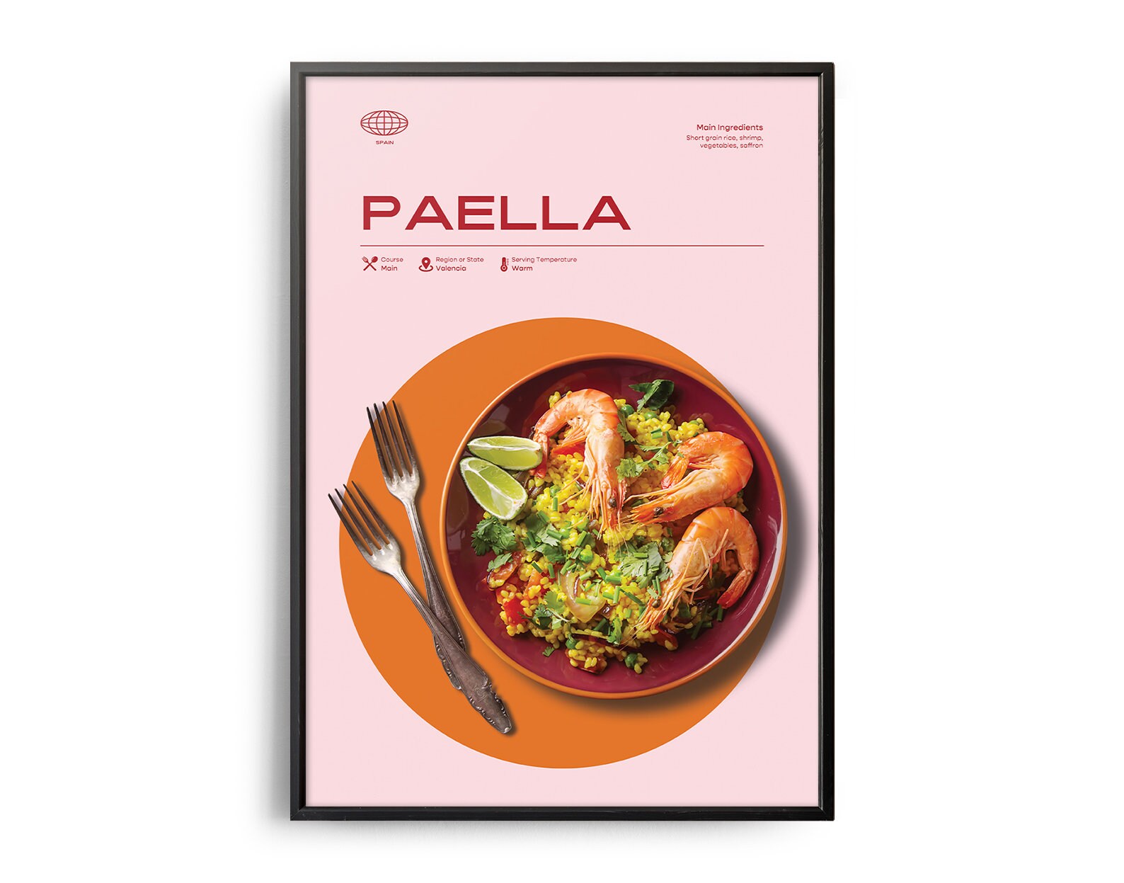 Paella Poster Midcentury Paella Print Food Wall Art Food - Etsy