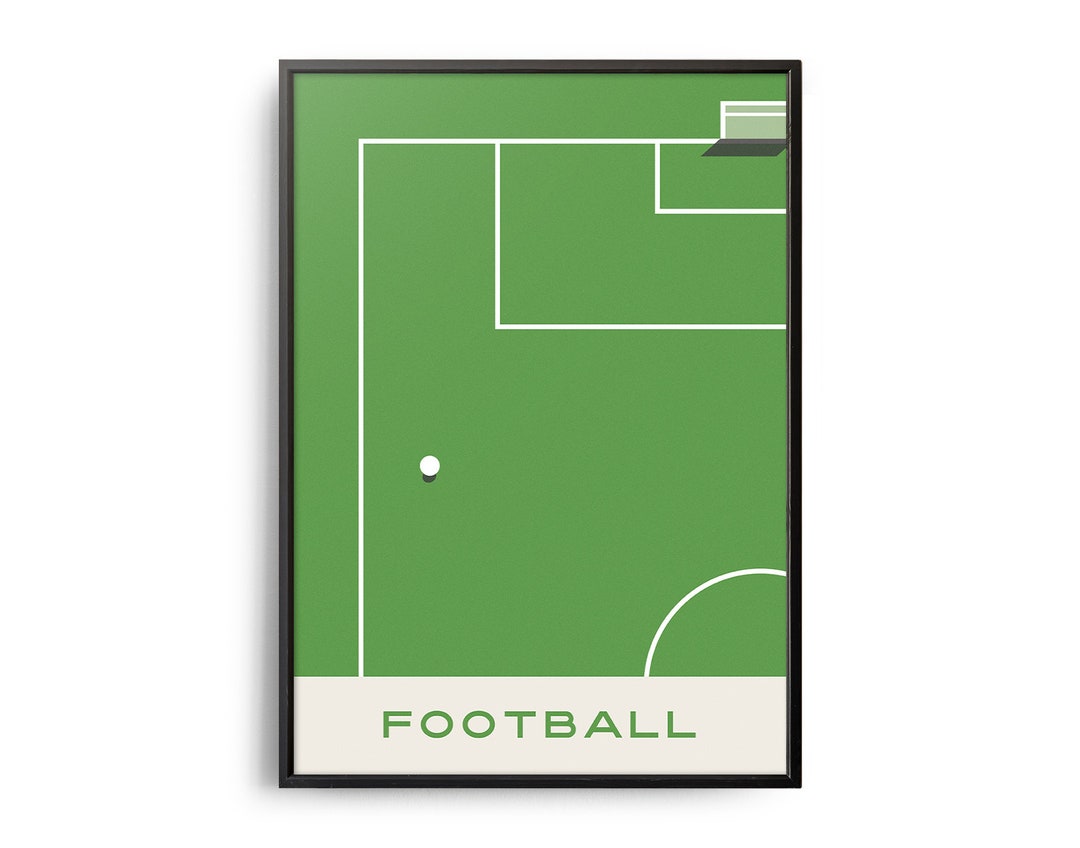 Midcentury Football Print, Midcentury Sport Print, Football Wall Art ...